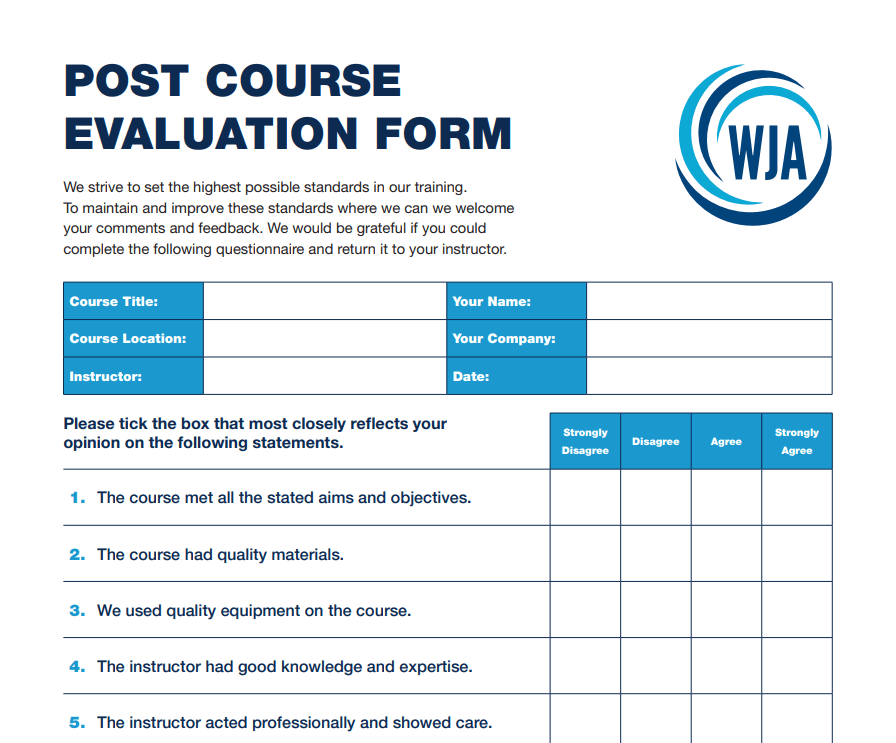 Evaluation Sheet Archives Water Jetting Association